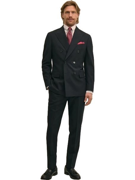 Brooks Brothers Explorer Collection Slim Fit Wool Suit Pants - Dark Navy
