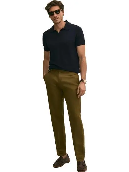 Brooks Brothers Linen-cotton Pants - Olive