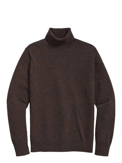 Brooks Brothers 3-ply Cashmere Turtleneck Sweater - Brown