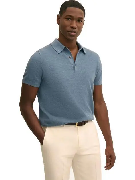 Brooks Brothers Supima Cotton Pique Polo Sweater - Blue