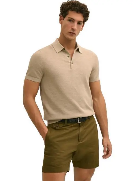Brooks Brothers Supima Cotton Pique Polo Sweater - Tan