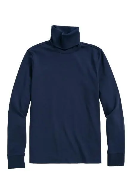 Brooks Brothers Stretch Supima Cotton Turtleneck Shirt - Navy
