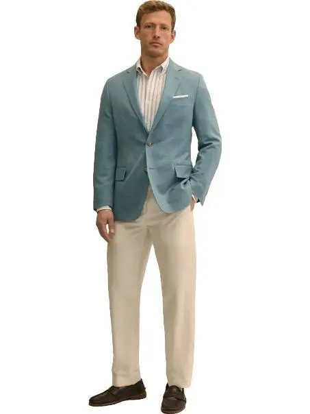 Brooks Brothers Classic Fit Wool Hopsack Sport Coat - Aqua