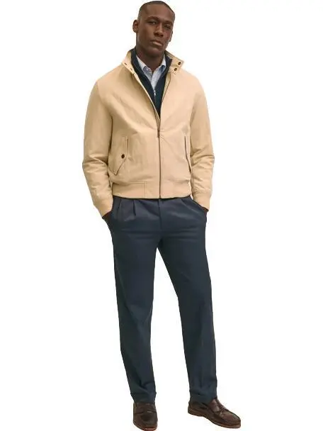 Brooks Brothers Pleated Traditional Fit Cotton Advantage Chino Pants - Navy