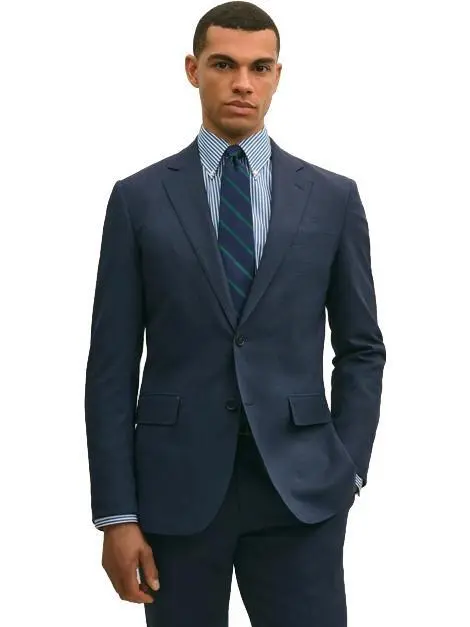 Brooks Brothers Explorer Collection Slim Fit Wool Suit Jacket - Navy