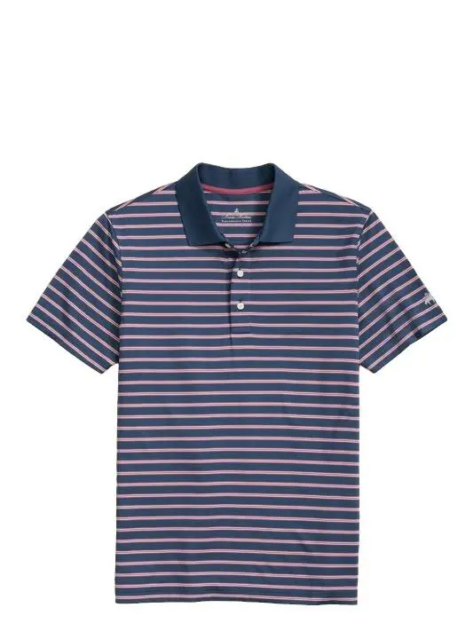 Brooks Brothers Performance Series Striped Polo Shirt - Blue