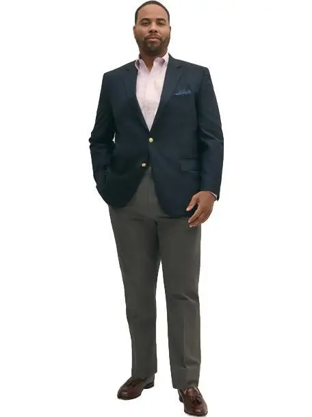Brooks Brothers Big & Tall Two-button 1818 Blazer - Navy