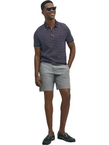 Brooks Brothers 9" Cotton Summer Flannel Shorts - Grey