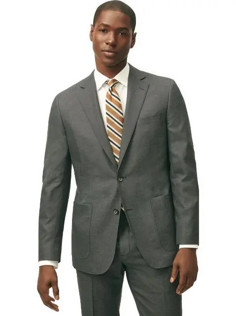 Brooks Brothers Explorer Collection Classic Fit Wool Nailhead Suit Jacket - Grey