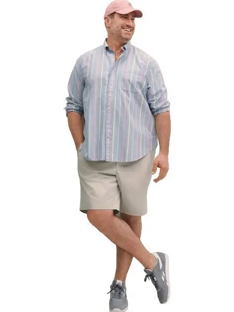 Brooks Brothers Big & Tall Friday Shirt, Oxford Multi Stripe - Navy