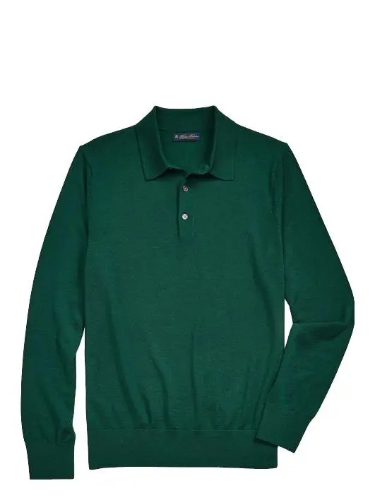 Brooks Brothers Ultimate Merino Wool Polo Sweater - Medium Green