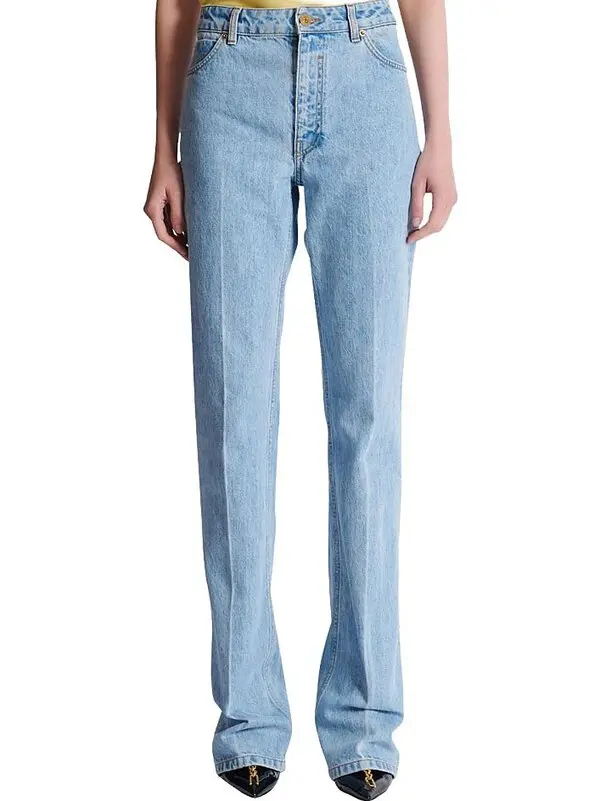 Balmain High-waisted Flared Jeans - Blue