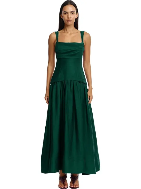 Acler Reeve Maxi Dress - Deep Emerald