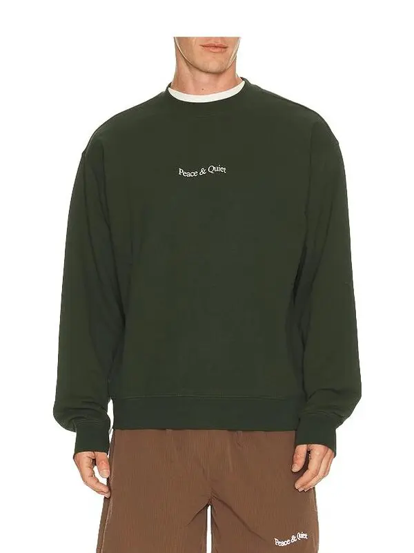 MUSEUM OF PEACE & QUIET Wordmark Lightweight Sweater - Forest