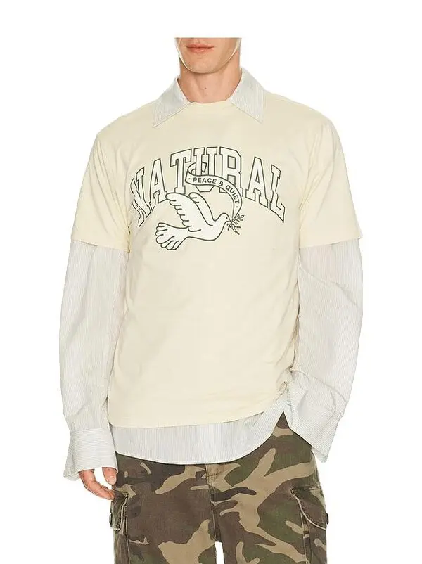 MUSEUM OF PEACE & QUIET Natural Dove T-shirt In White - Bone