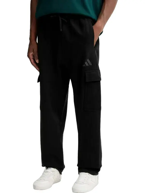 Adidas Logo-embroidered Cargo Pants - Black