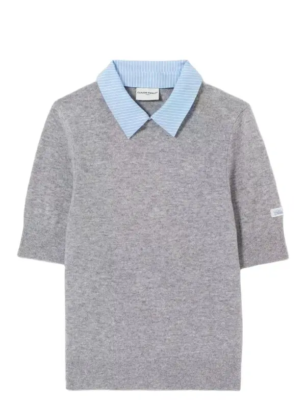 Claudie Pierlot Layered Wool Jumper - Grey