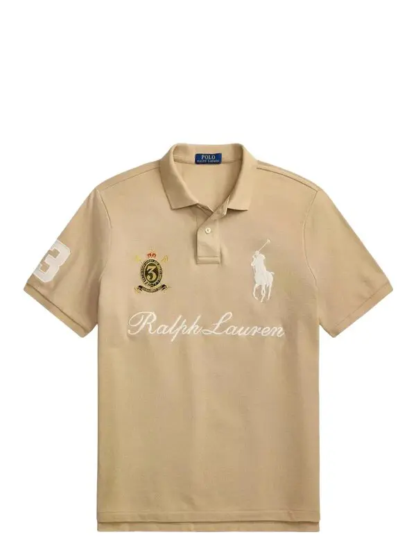 Polo Ralph Lauren Big Pony Logo-embroidered Polo Shirt - Neutrals