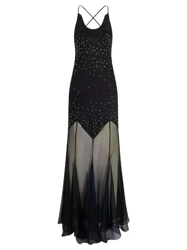 Rabanne Embellished Maxi Dress - Black