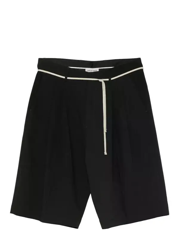 STATE OF ORDER Pleated Shorts - Black