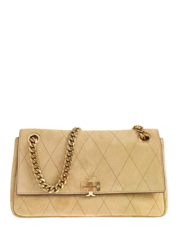 Tory Burch Small Charlie Quilted Shoulder Bag - Neutrals