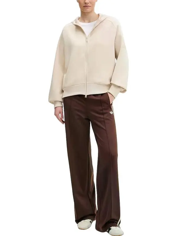 Adidas Soft Lux Zip-up Hoodie - Neutrals