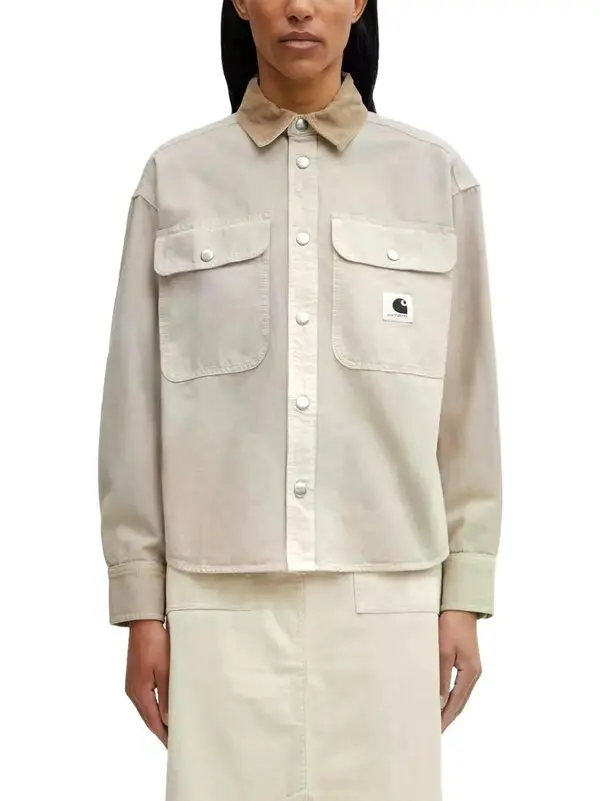 Carhartt Work In Progress Prescott Corduroy-collar Logo Patch Jacket - Neutrals