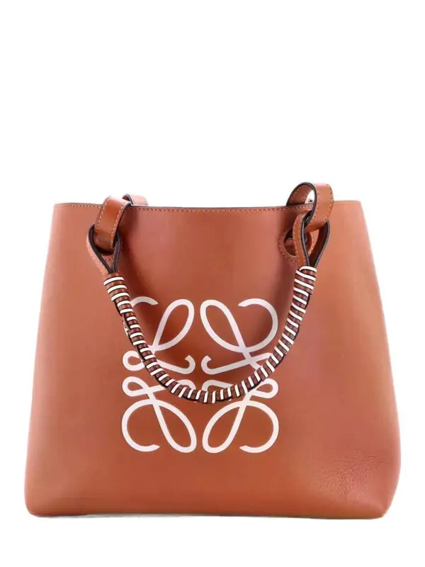 Loewe Anagram Tote Leather Small Shoulder Bag - Brown