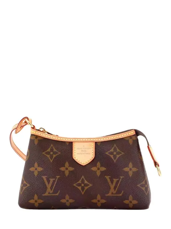 LOUIS VUITTON Pochette Monogram Canvas Mini Clutch Bag - Brown