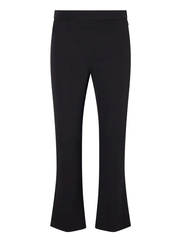 Dolce & Gabbana Charmeuse Cropped Silk-blend Flared Pants - Black
