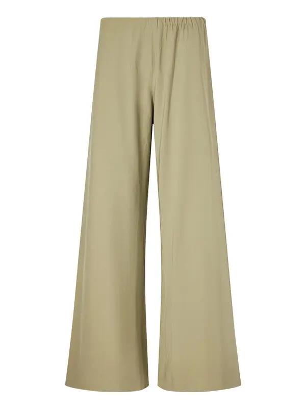 LA LIGNE Colby Cotton-poplin Wide-leg Pants - Green