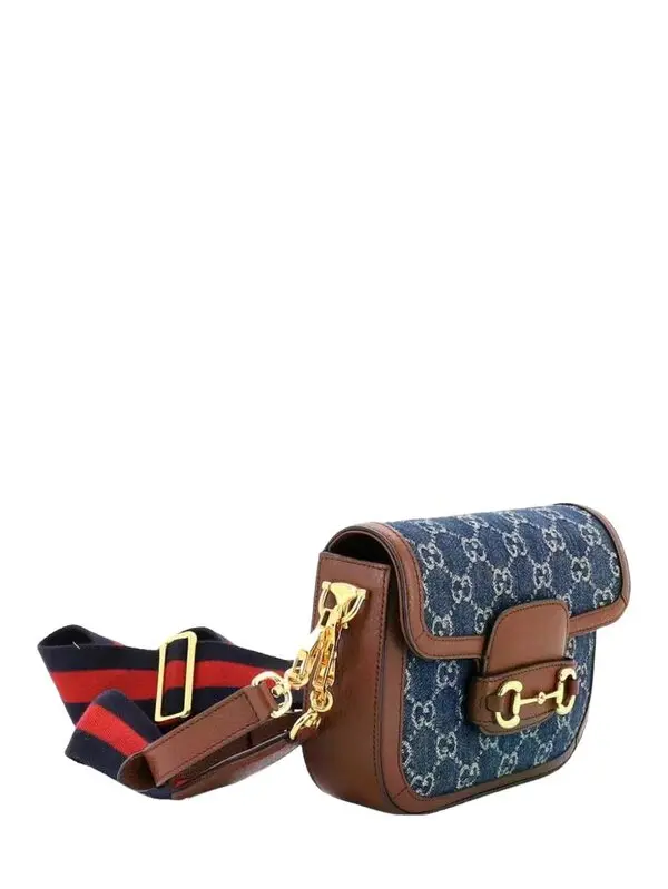 Gucci Horsebit 1955 Mini Shoulder Bag - Blue