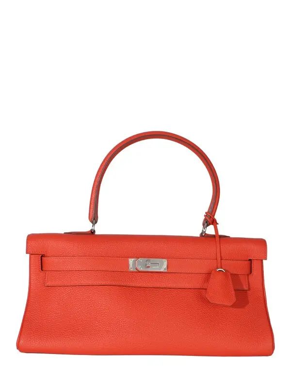 Hermès Capucine Togo Shoulder Kelly 40 Phw - Orange