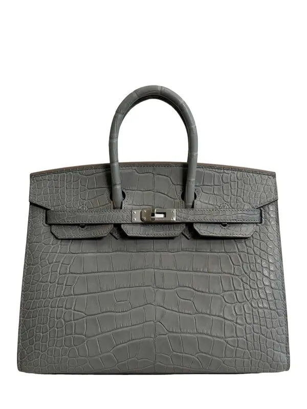 Hermès Birkin Matte Alligator Palladium Hardware - Grey