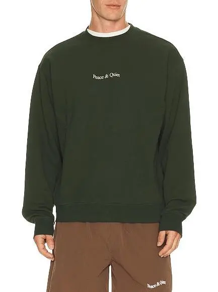 MUSEUM OF PEACE & QUIET Wordmark Lightweight Sweater - Forest
