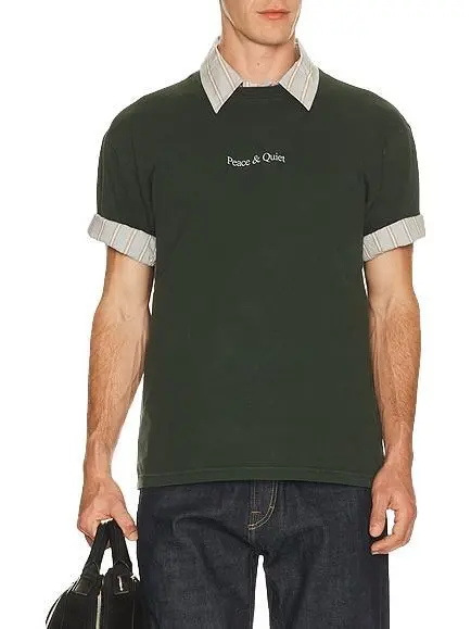 MUSEUM OF PEACE & QUIET Wordmark T-shirt - Forest