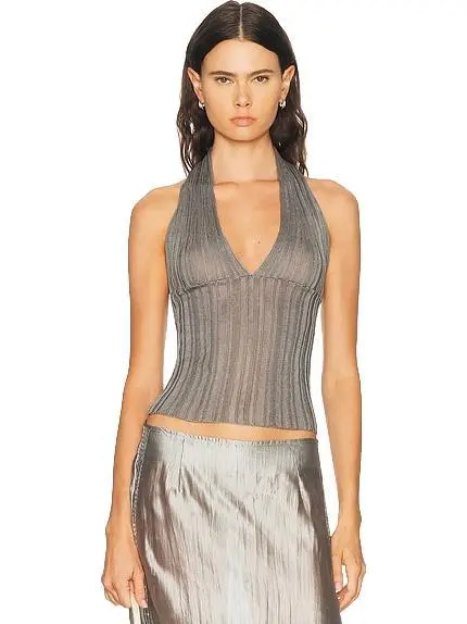 Gimaguas Plage Halterneck Top - Grey
