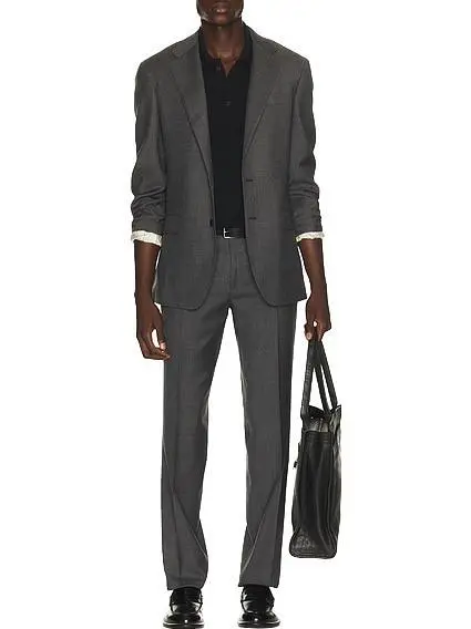 Polo Ralph Lauren 2-buton Single Breasted Sharkskin 2-piece Suit - Medium Grey Multi