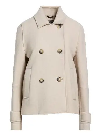 Cinzia Rocca Virgin Wool Pea Coat - Beige