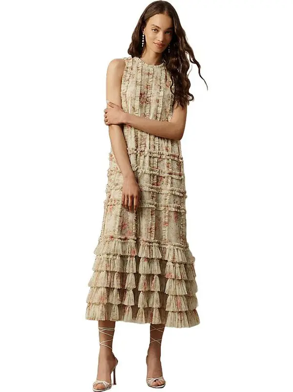 Mac Duggal Criss-cross Midi Dress - Light Green