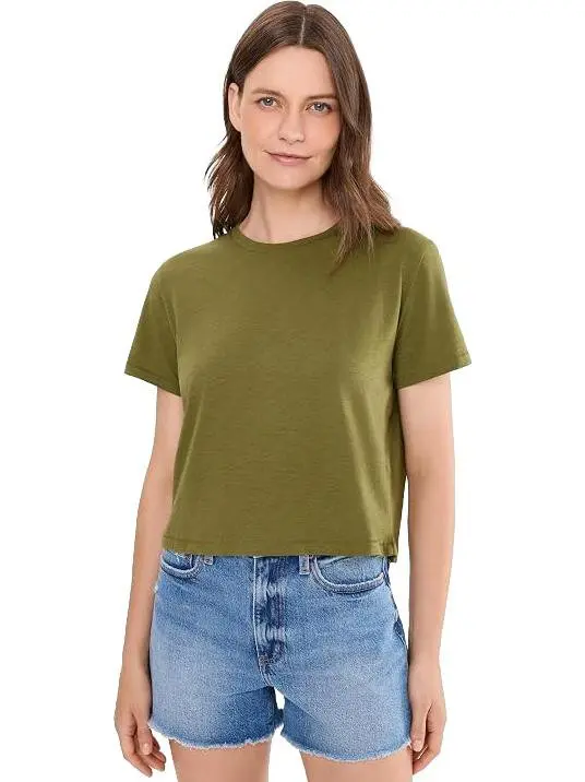 Madewell Bella Slub Tee - Olive