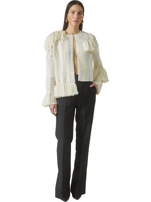 HEIRLOME Nova Tailored Trousers In Silk And Wool - Black