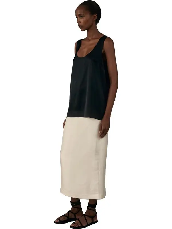 HEIRLOME Irene Skirt In Shantung - Ivory