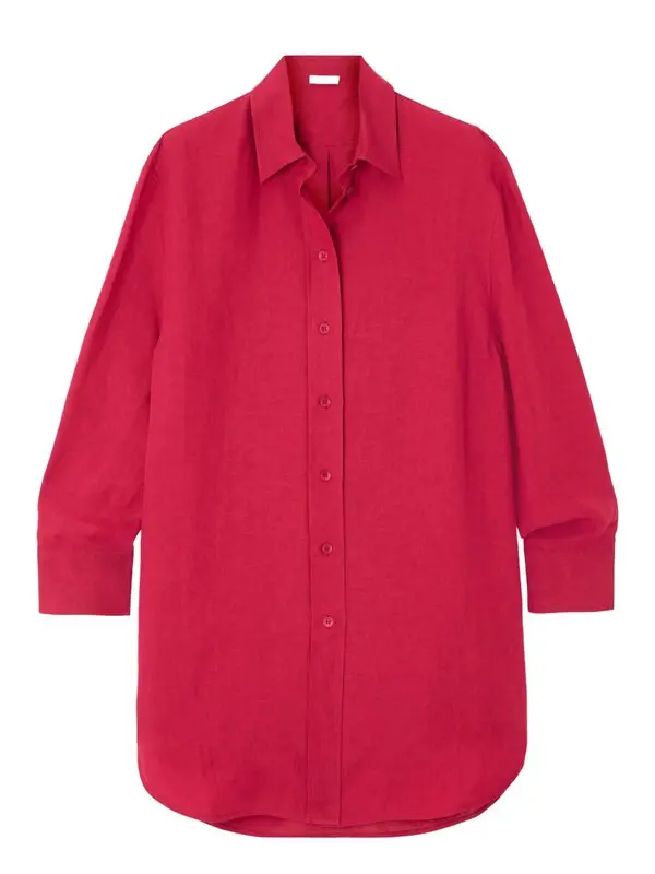 ERES Mignonette Long-sleeve Button-down Shirt - Red