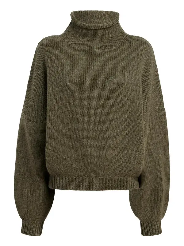 Khaite Juniper Cashmere Roll Neck Sweater - Pine