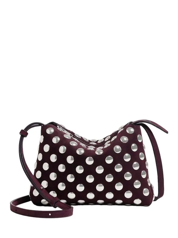 Khaite Lina Stud Detailed Medium Crossbody Bag - Black