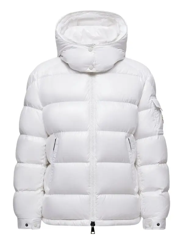Moncler Maire Hooded Short Down Jacket - White