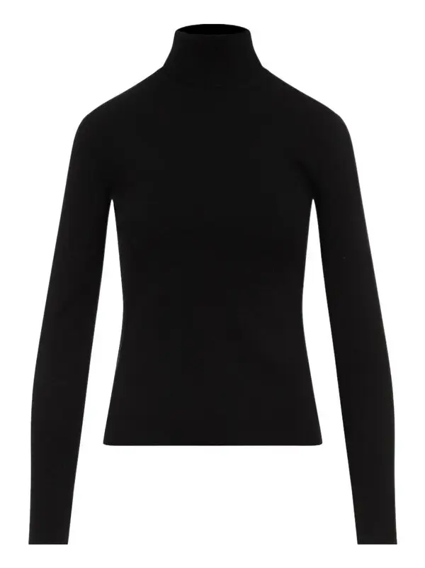 Gabriela Hearst Turtleneck Knit Top - Black
