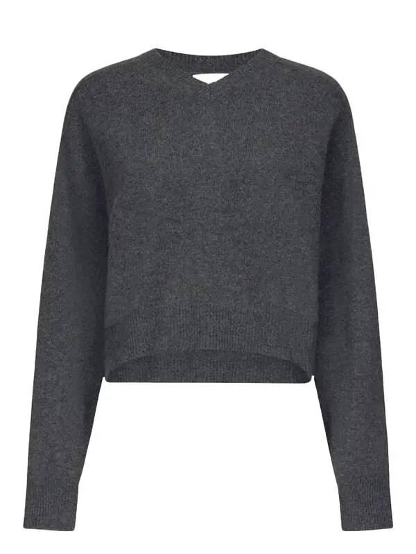 LOULOU STUDIO V-neck Relaxed Fit Sweater - Black