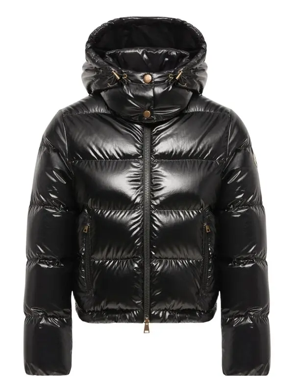 Moncler Niveole Short Down Jacket With Hood - Black